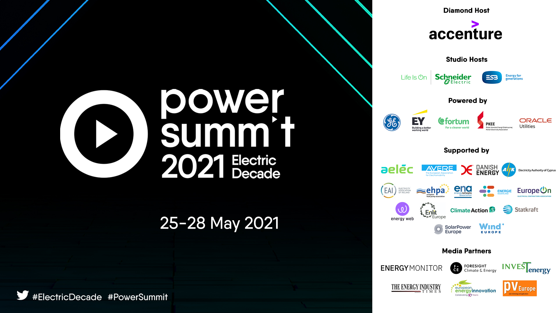 Eurelectric, invitație la Power Summit 2021- Electric Decade, 25 – 28 mai • InvesTenergy