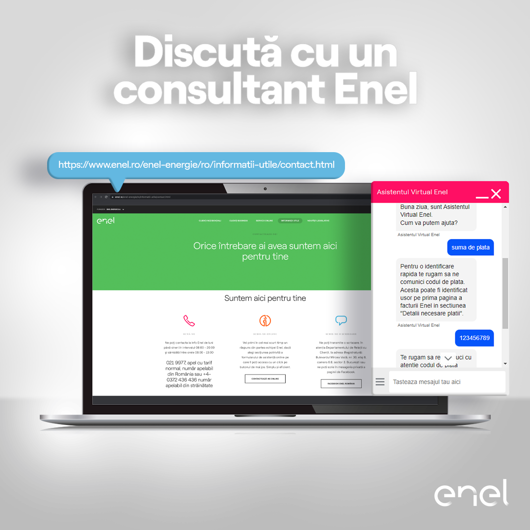 Enel a lansat Asistentul Virtual. Clienții primesc un răspuns rapid la ...