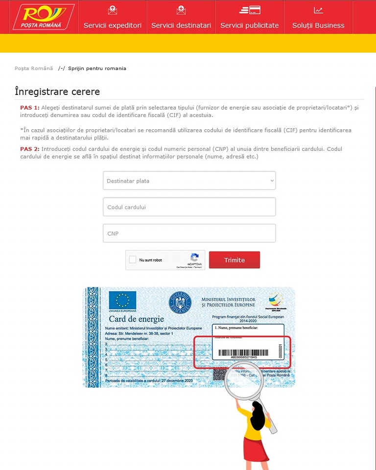 CN Poșta Română: Facturile cu cardul de energie se pot plăti online ...