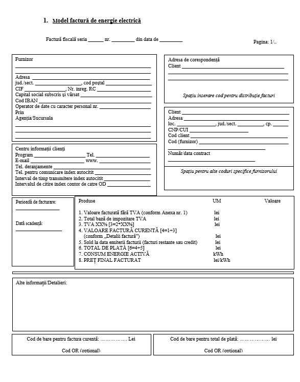 Noi facturi la energie electrică din aprilie, mai ușor de înțeles și cu mai multe informații ...